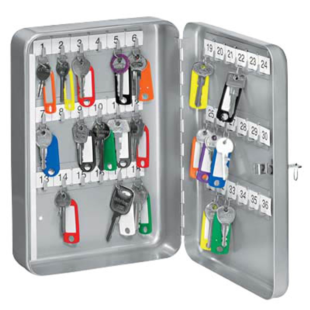 WEDO Schl sselkasten Silber Mit 36 Haken Sicherheitsschloss B roshop24 wedo-schl-sselkasten-silber-mit-36-haken-sicherheitsschloss-b-roshop24
